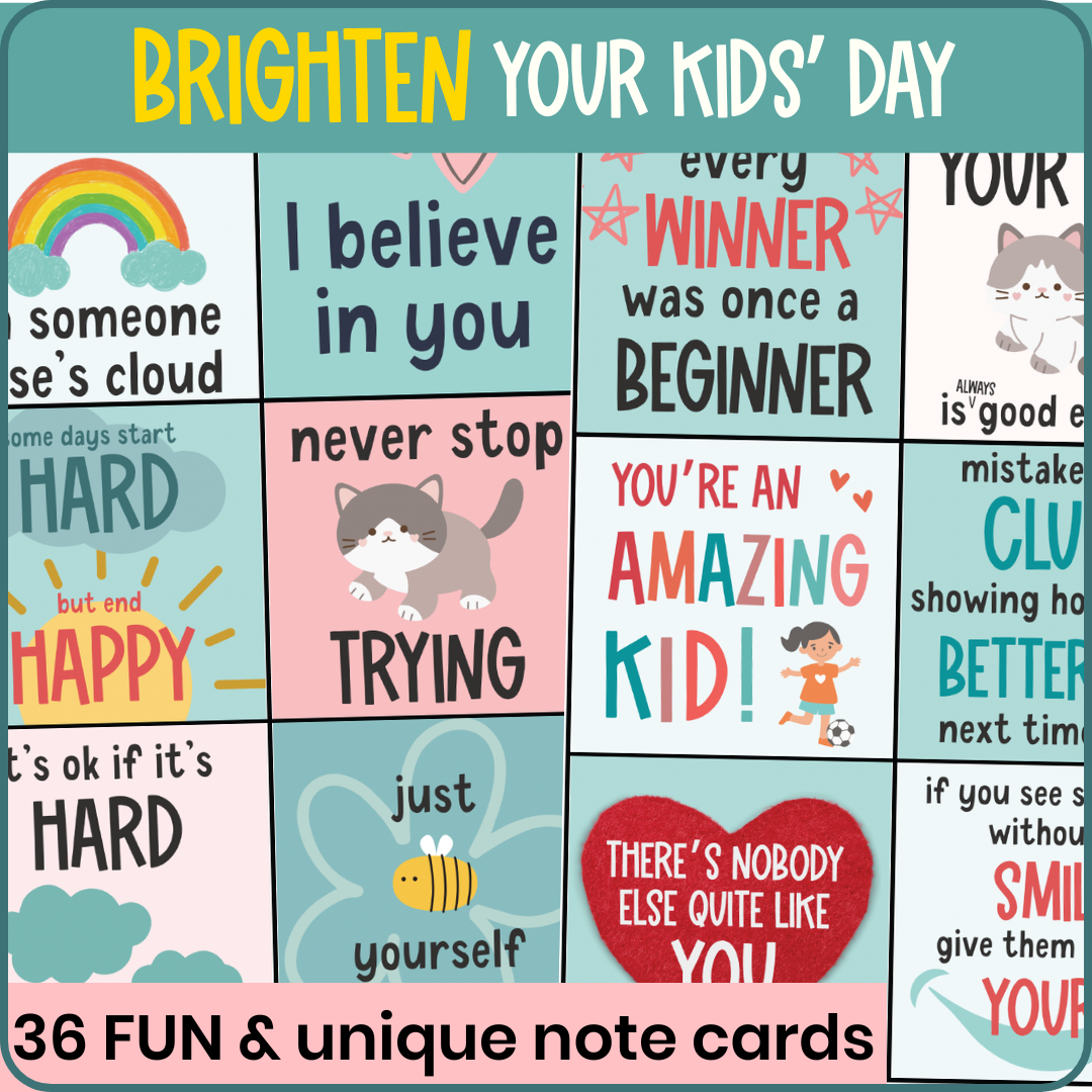 Growth Mindset Lunchbox Notes