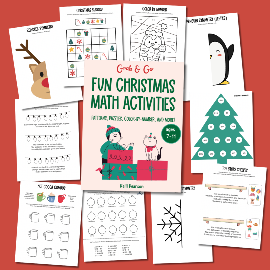 Christmas Math Bundle [Grab & Go Christmas Math + Reindeer Rescue Esca