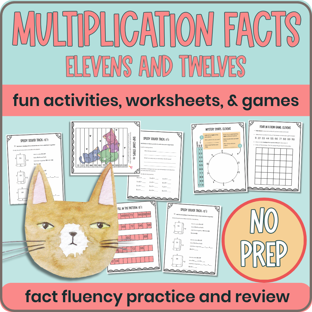 Multiplication Facts x11 x12 – Artful Math Store