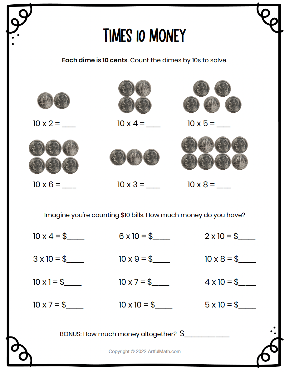 Multiplication Facts x5 x10