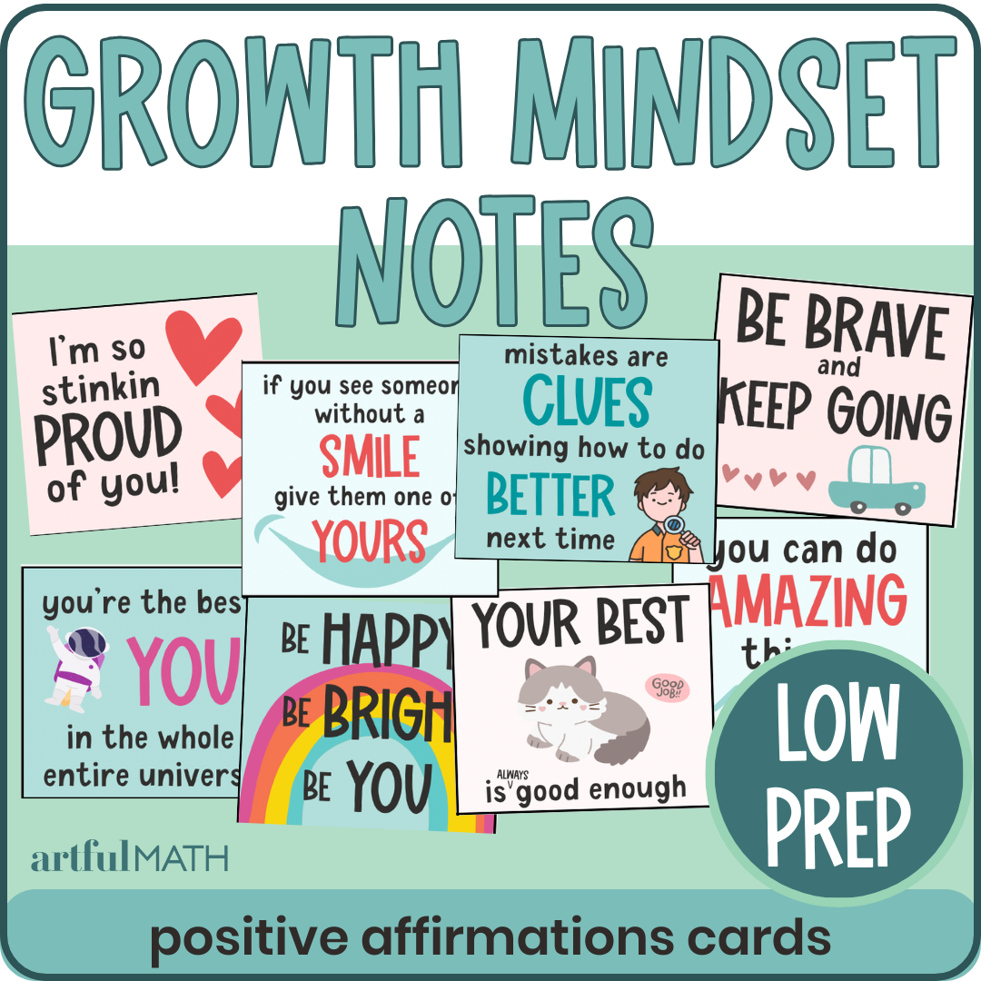Growth Mindset Lunchbox Notes