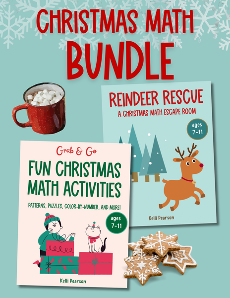 Christmas Math Bundle [Grab & Go Christmas Math / Reindeer Rescue Esca