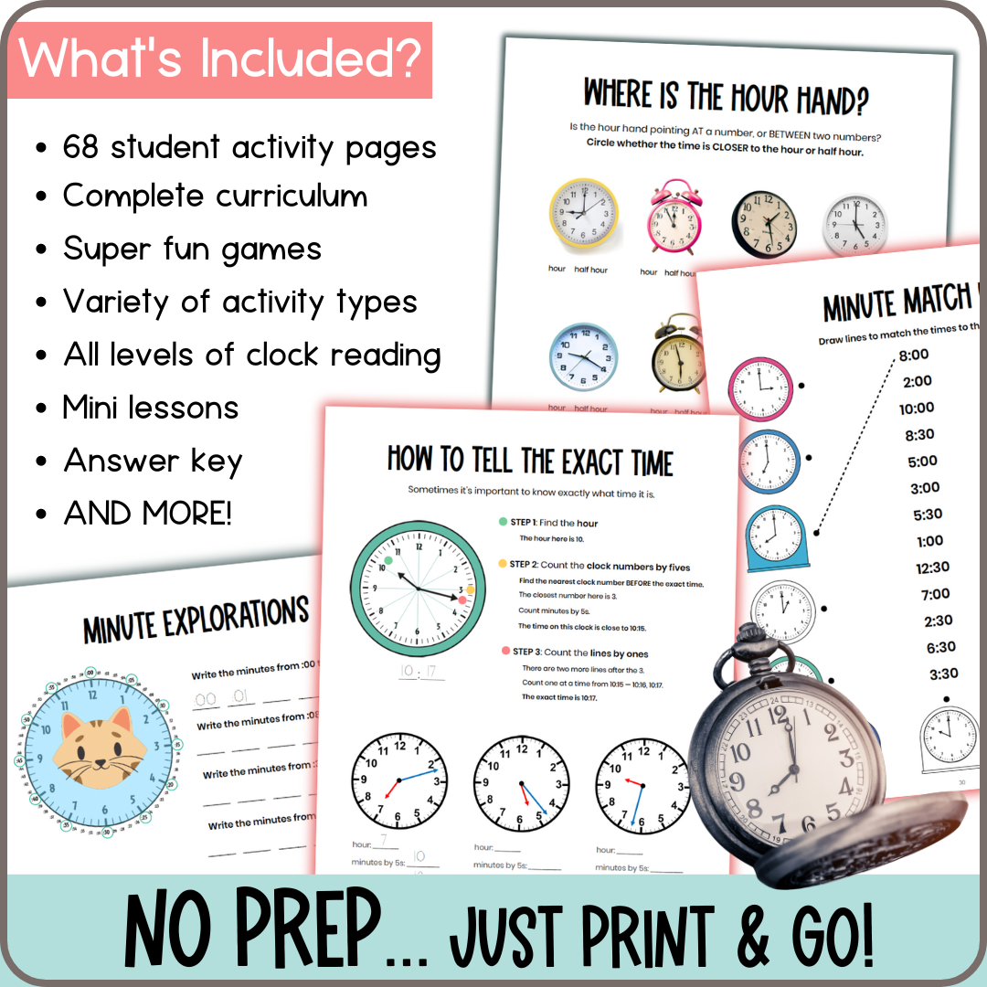 Telling Time: A Real-World Activity Book [74 pages]