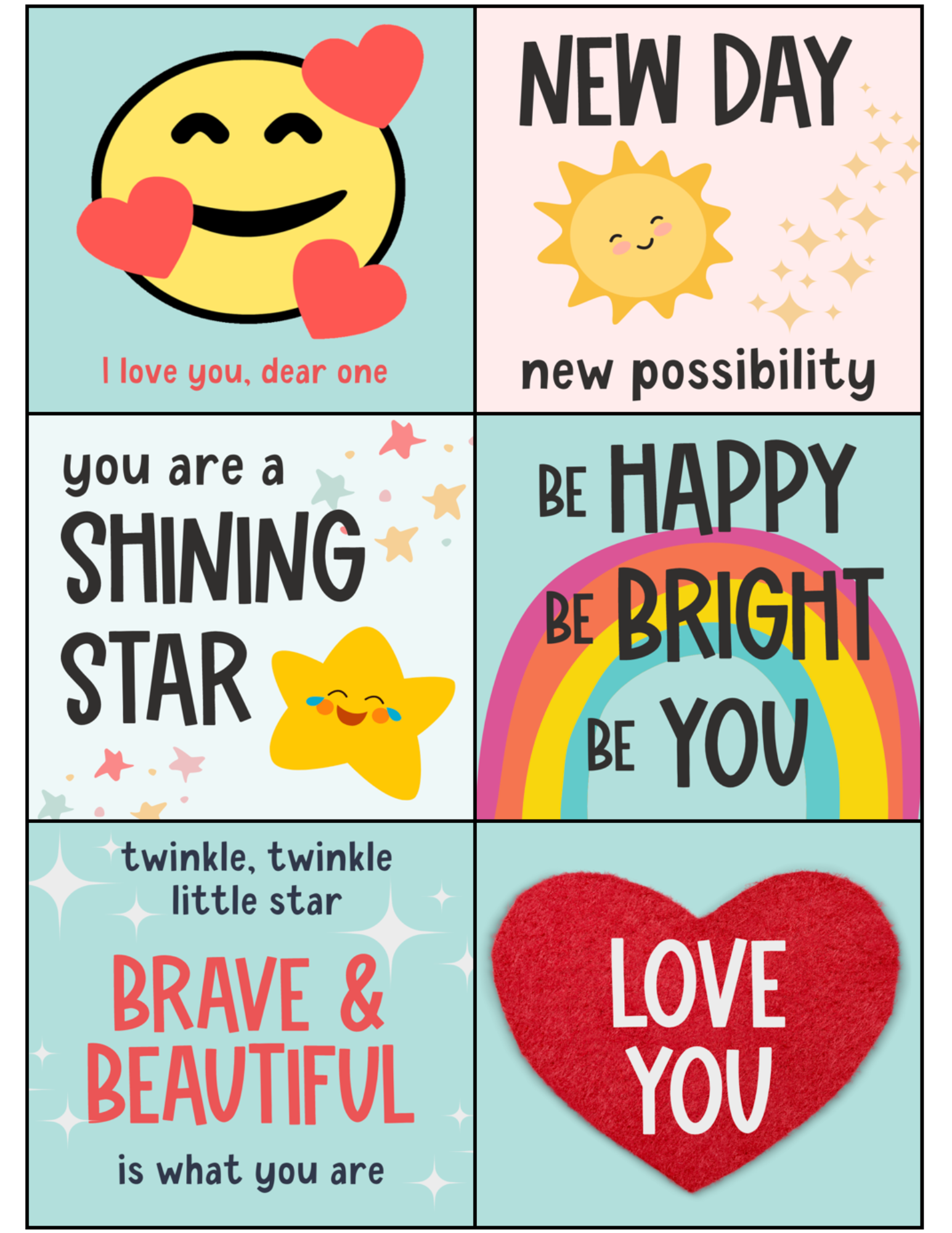 Growth Mindset Lunchbox Notes
