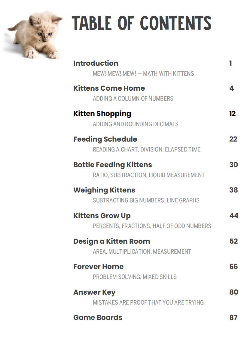 Kitten Math: The World's Most Adorable Math Project